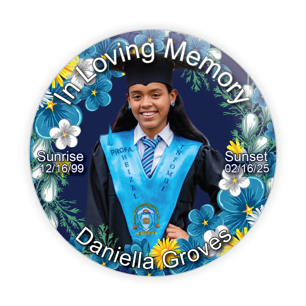 Custom Memorial Buttons | Personalized Tribute Pins Fast ...